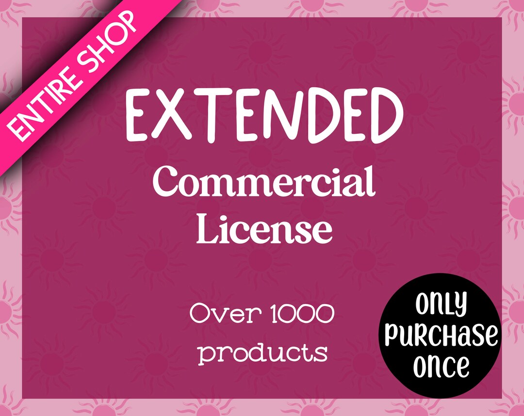 Extended Commercial License for ENTIRE SHOP One-time Purchase - Etsy