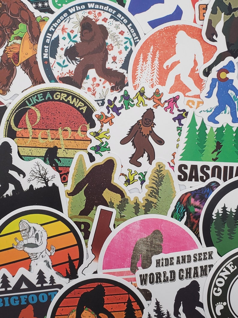 Stickers. BIGFOOT Stickers for Notebooks Lockers or Laptops. 50 Count ...
