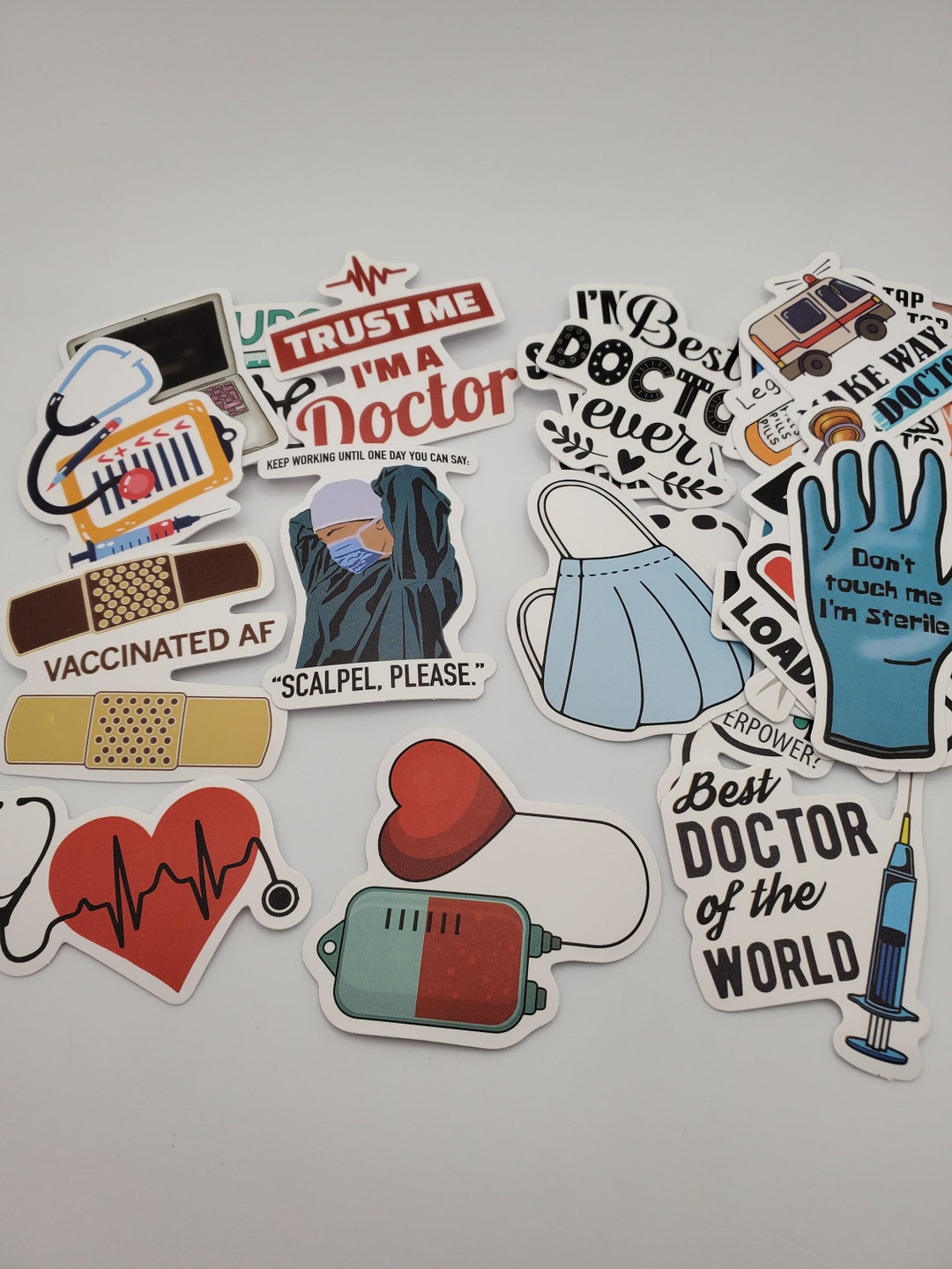 Stickers for NURSES & DOCTORS. Funny Stickers. 25 Count. 2 Random Sets ...