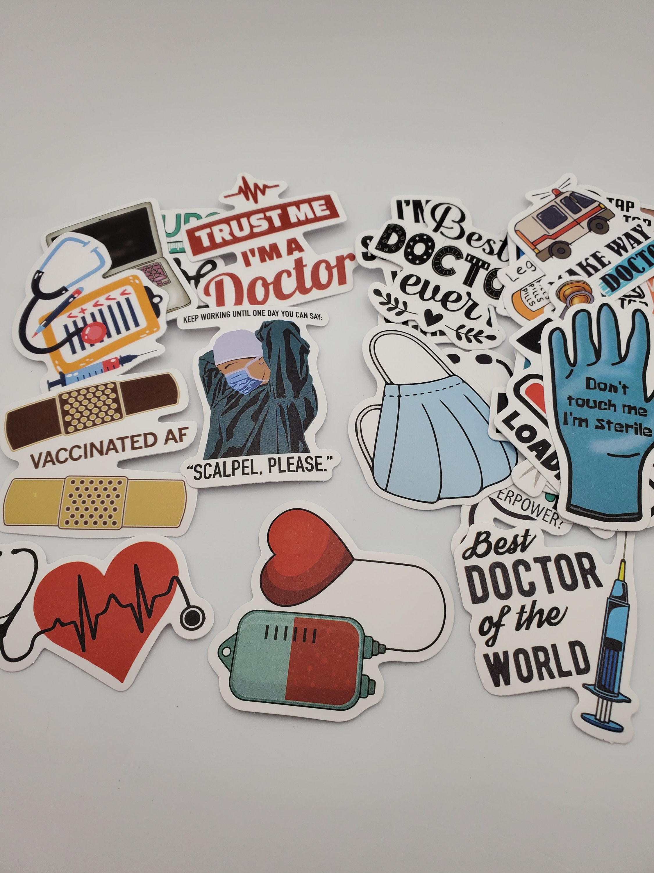 Stickers for NURSES & DOCTORS. Funny Stickers. 25 Count. 2 Random Sets ...