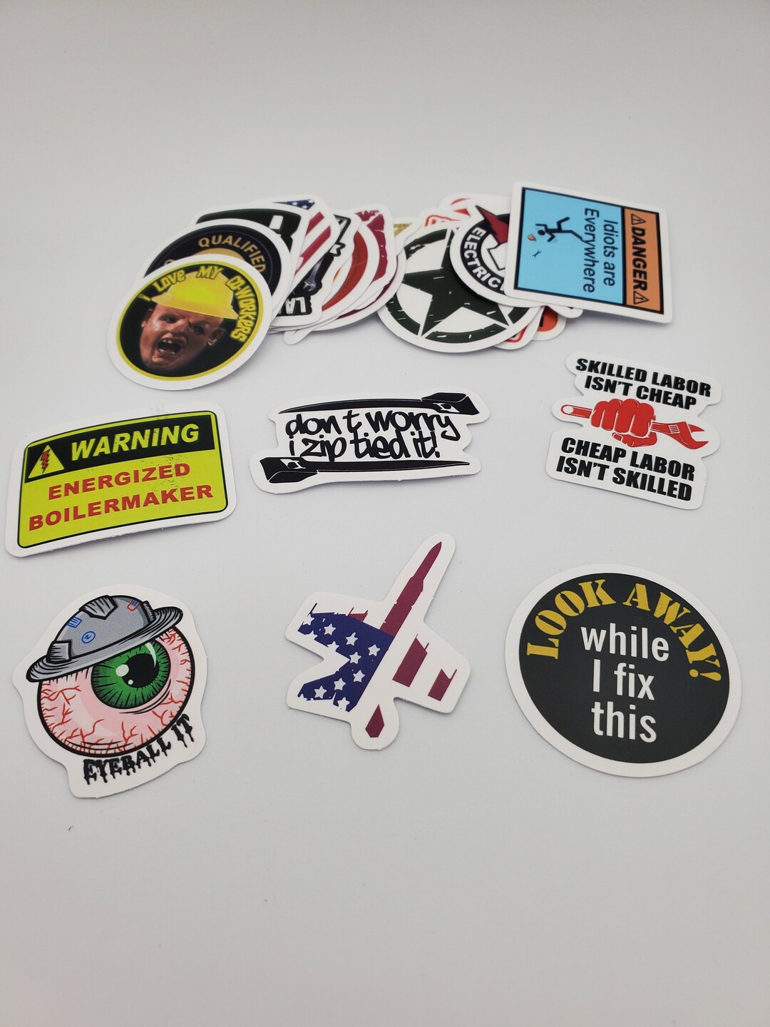 Stickers. ELECTRICIANS. Funny Stickers. 25 Count. 2 Random Sets ...