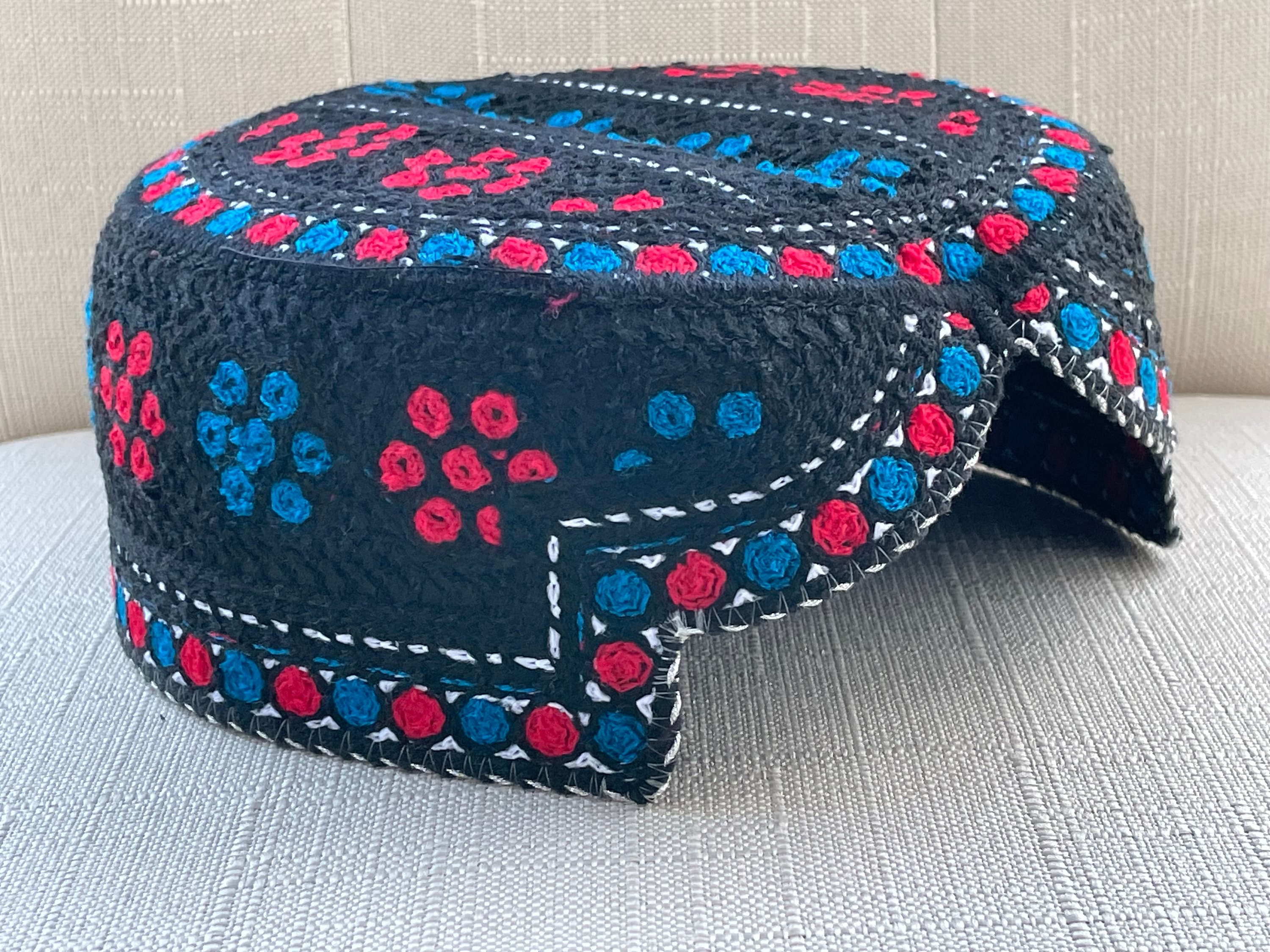 Sindhi Hat Handmade Embroidery Cap Cultural Topi Round - Etsy