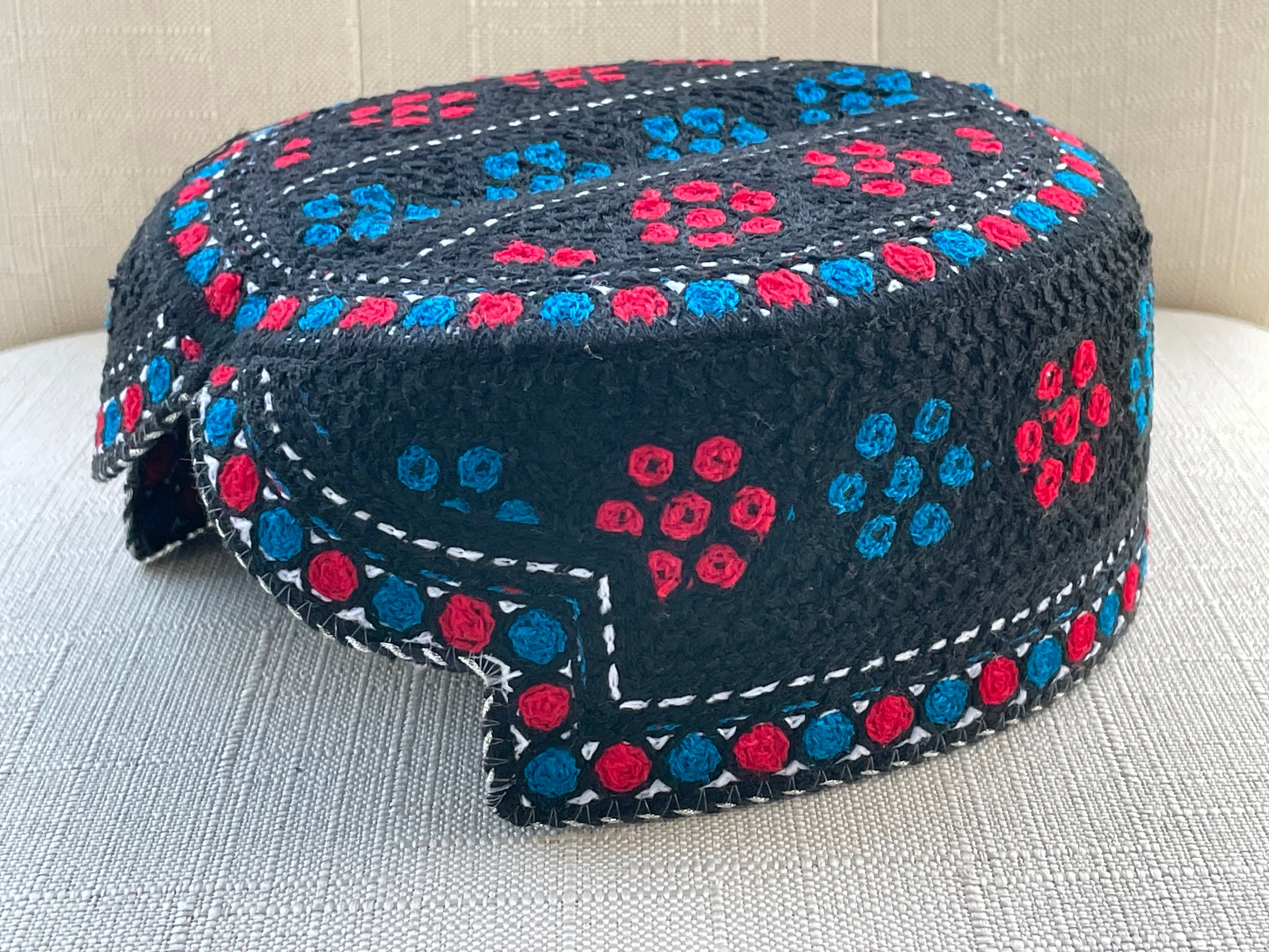 Sindhi Hat Handmade Embroidery Cap Cultural Topi Round - Etsy
