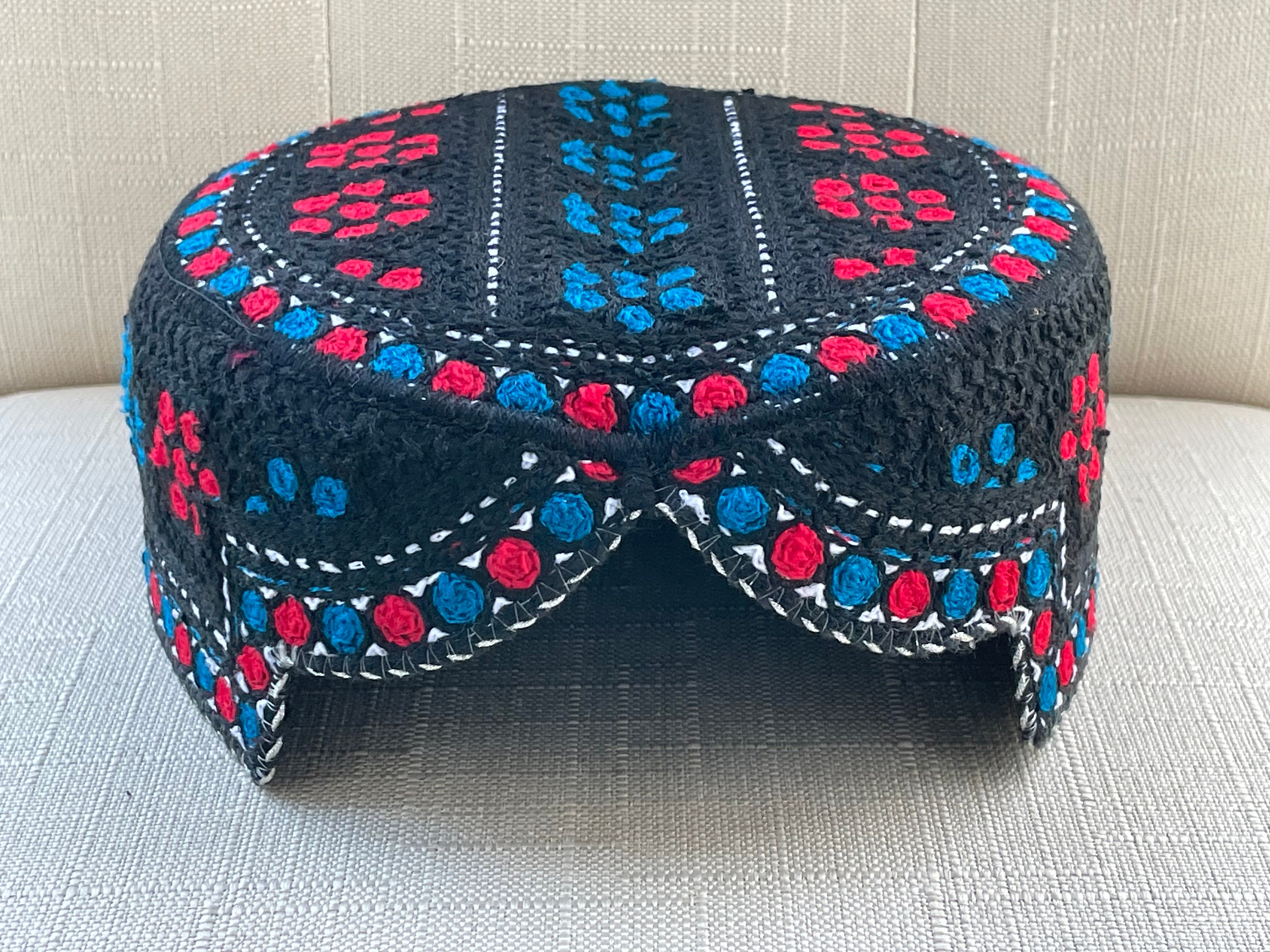 Sindhi Hat Handmade Embroidery Cap Cultural Topi Round - Etsy