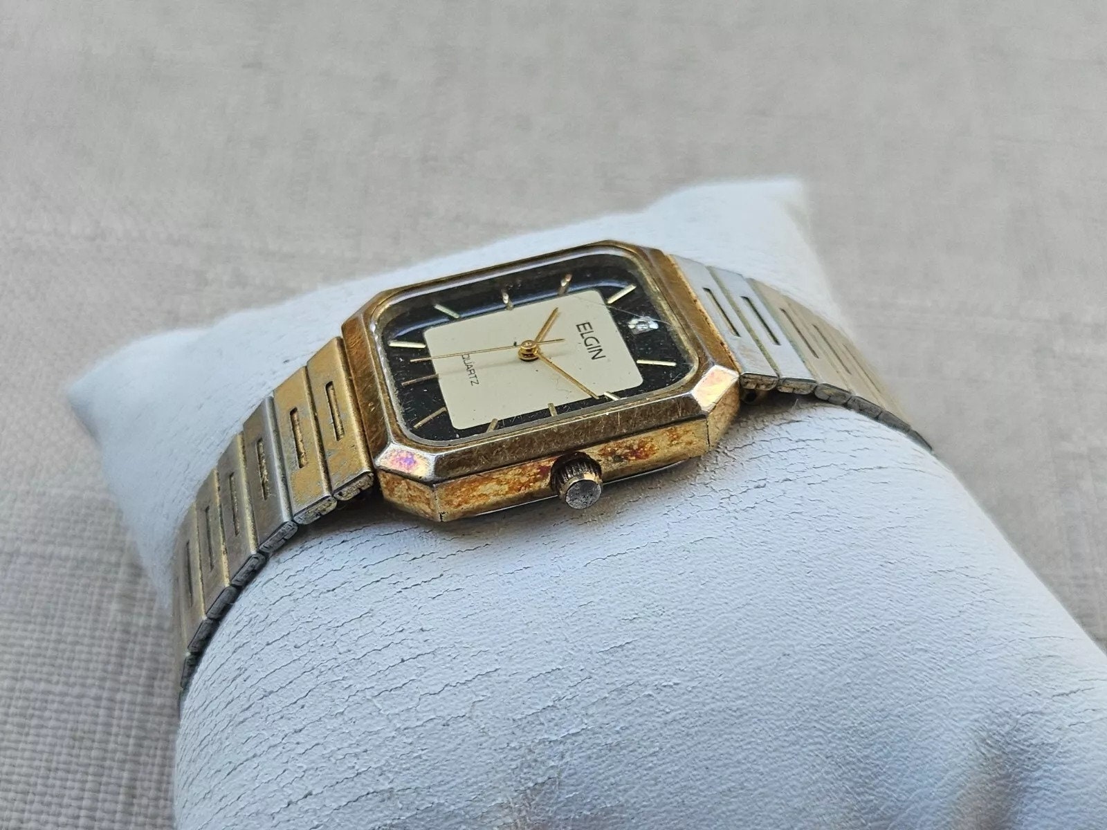 Elgin Vintage Men Wristwatch Quartz Diamond Analog Wrist Watch - Etsy