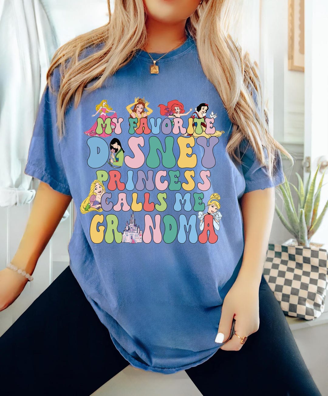 My Favorite Disney Princess Calls Me Grandma Shirt, Disney Princesses T ...