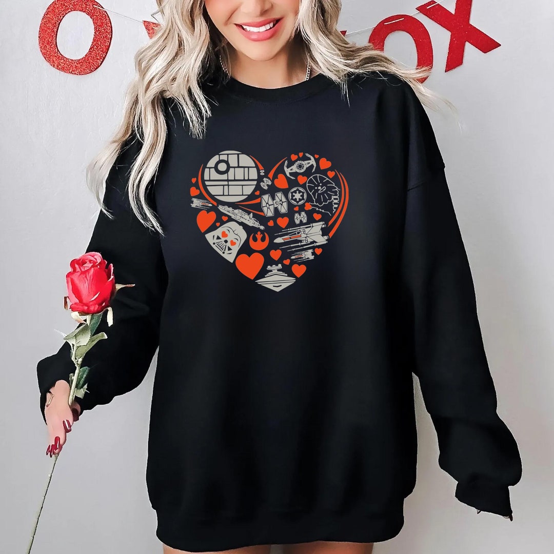 Star Wars Heart Valentine Shirt, Disney Star Wars Tee, Star Wars Lover ...