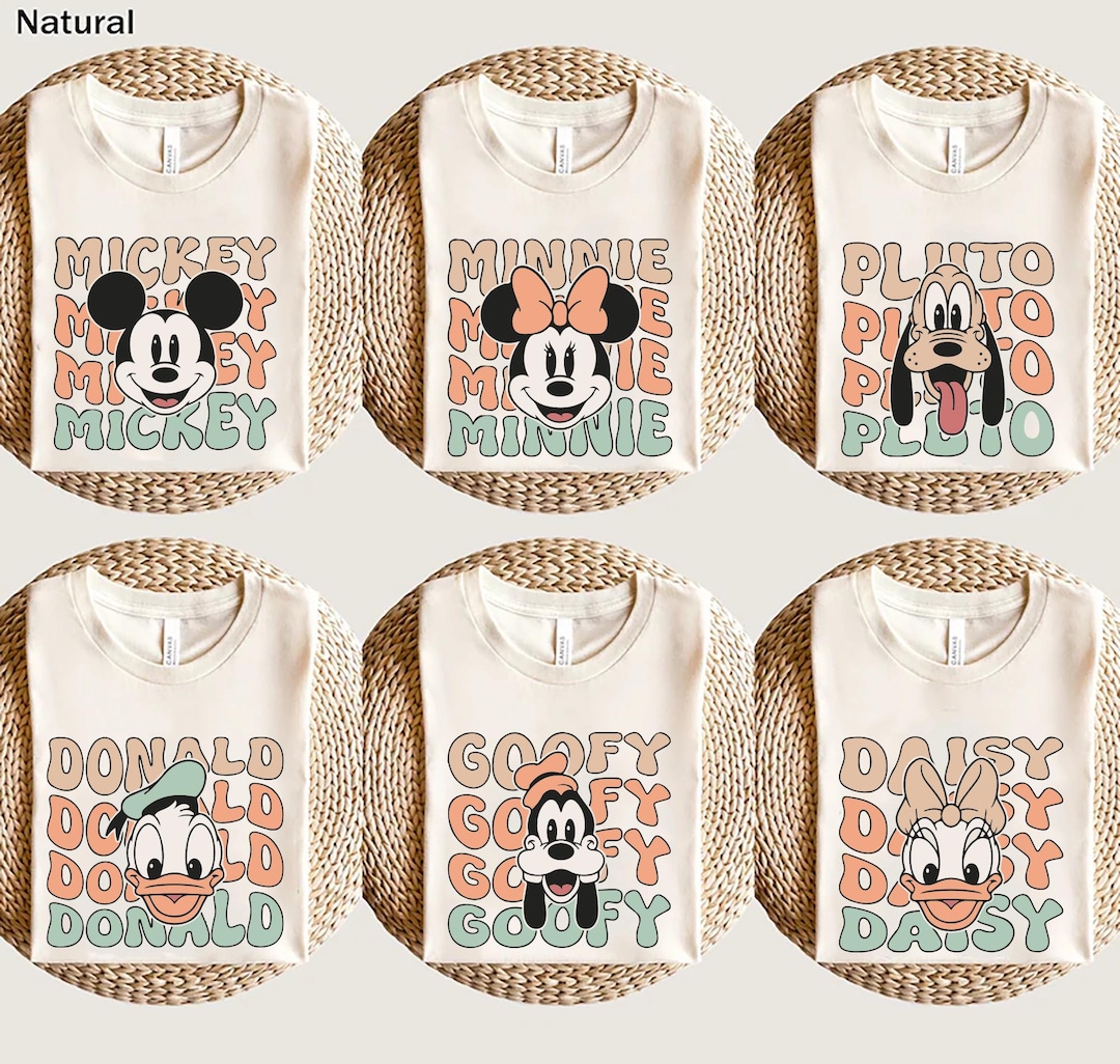 Retro Disneyland Shirt, Disney All Characters Shirt, Mickey and Friends ...
