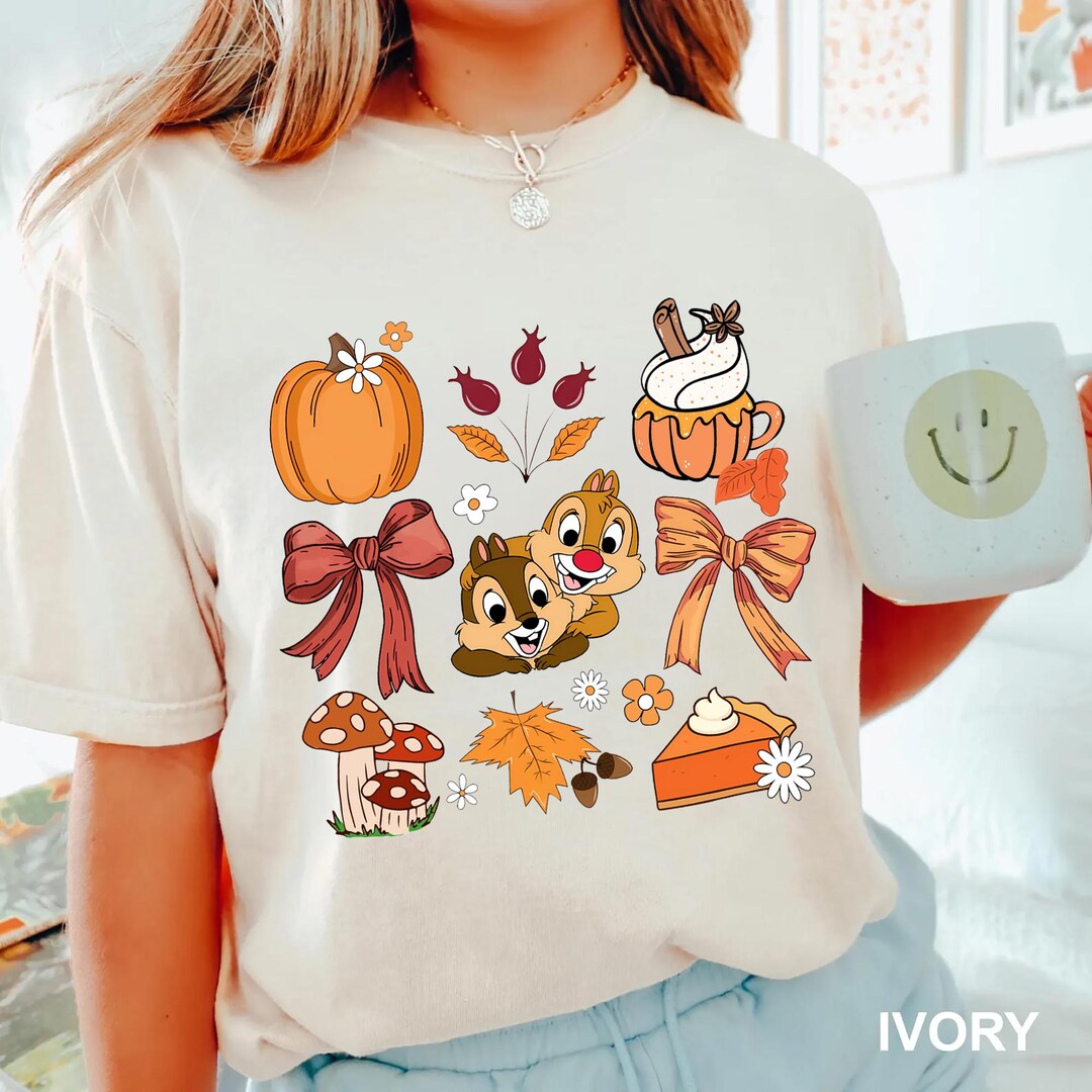 Comfort Colors® Disney Chip and Dale Thanksgiving Shirt, Disney Fall ...