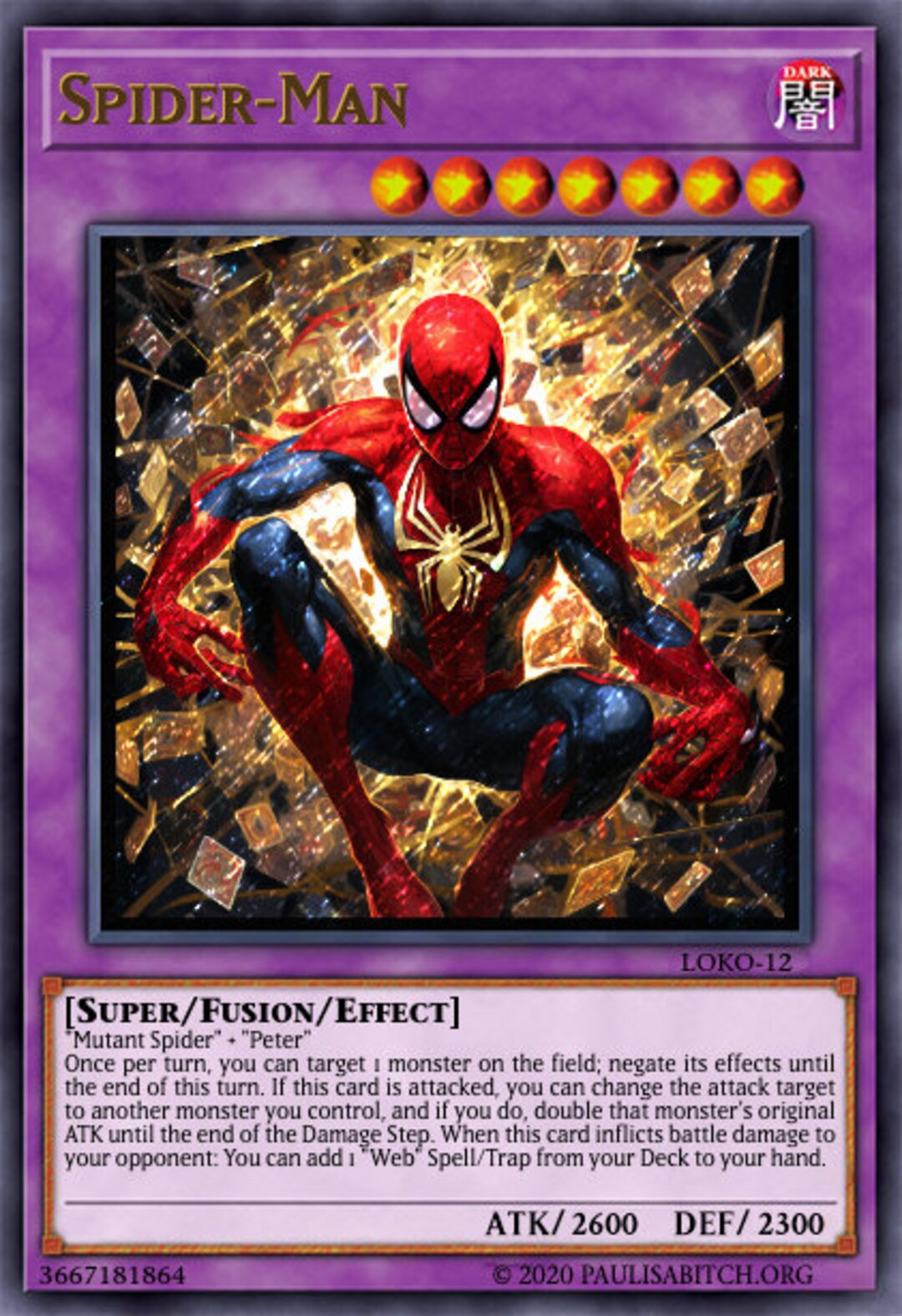 Spider-man Custom Proxy Yu-gi-oh! Card - Etsy