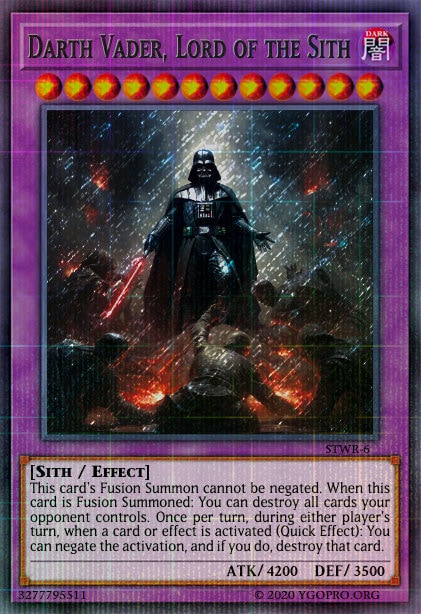 Star Wars Themed Yu-gi-oh Deck sith Edition - Etsy