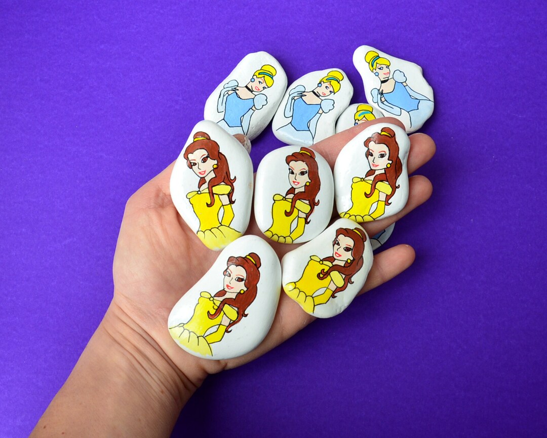 Princess Tic Tac Toe, Handpainted Pebbles, Birthday Gift, Birthday Gift ...