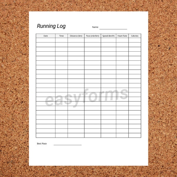 Running Log - Etsy
