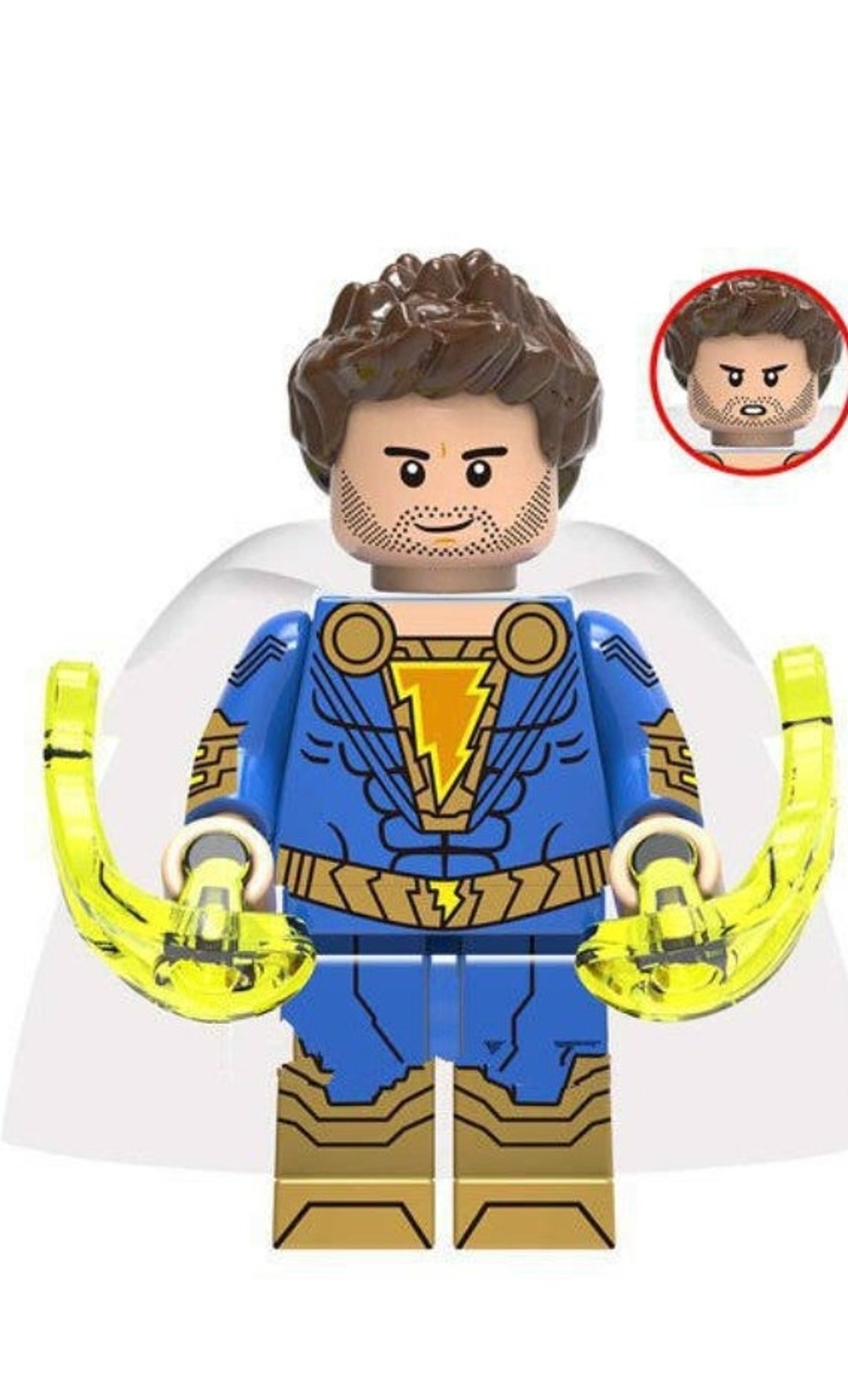 Lego Blue Shazam Minifigure Un Brand - Etsy
