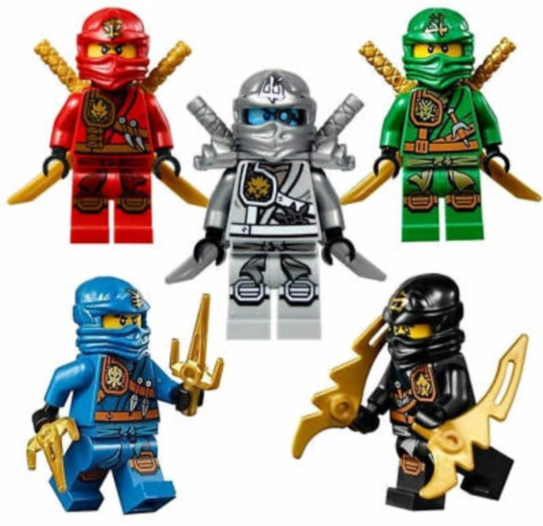 Lego Ninjago Kai Zane Lloyd Cole Kay Minifigure 5 Pack - Etsy