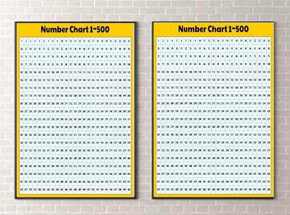 Printable Numbers 1 500
