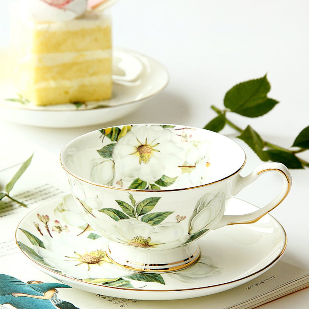 Household British Bone China Coffee Cup Set - Etsy