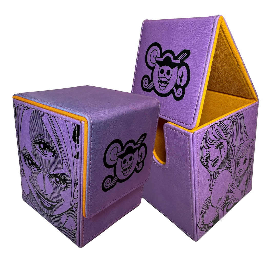 OP TCG PUDDING Themed Trading Card Game Purple Yellow Deck Box 100 ...