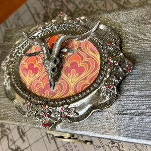 Baphomet Skull decorative Box for Altar Jewelry Standard Tarot Deck ...
