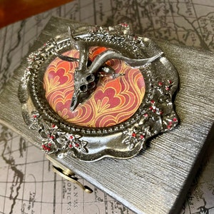 Baphomet Skull decorative Box for Altar Jewelry Standard Tarot Deck ...