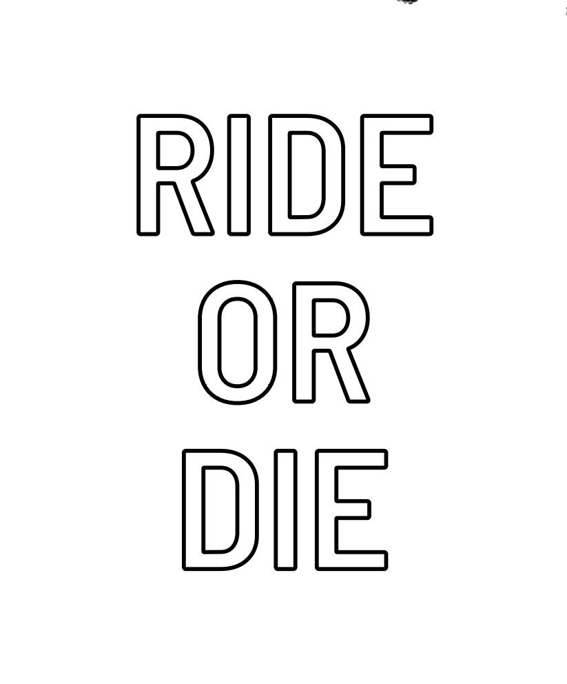 Ride or Die Sticker for Frame - Etsy