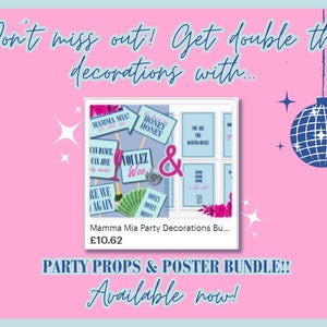 Mamma Mia Photobooth Props | ABBA Party Decorations (digital Download ...