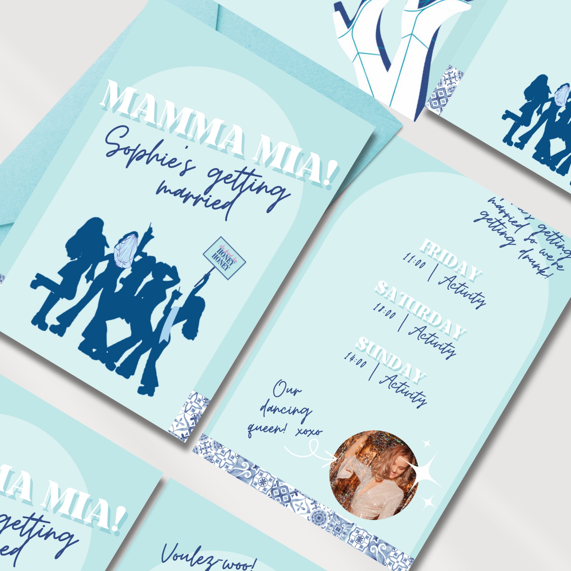 Mamma Mia Bachelorette Invitation | Mamma Mia Them Bridal Shower Invite ...
