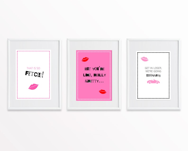 Mean Girls Party Posters Bundle X 20 Mean Girls Printable Party Signs Mean Girls Party