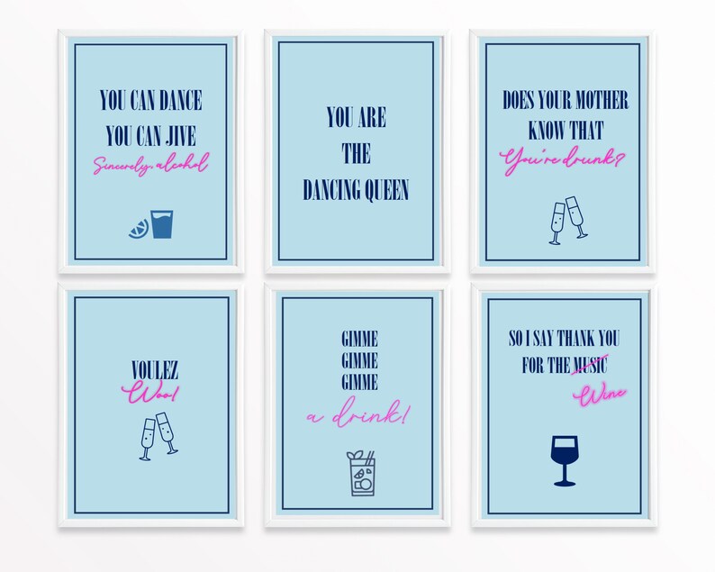 Mamma Mia Party Decorations Bundle / 26 Posters & Photobooth Props for ...