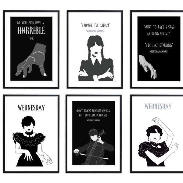 Wednesday Addams Posters - Etsy