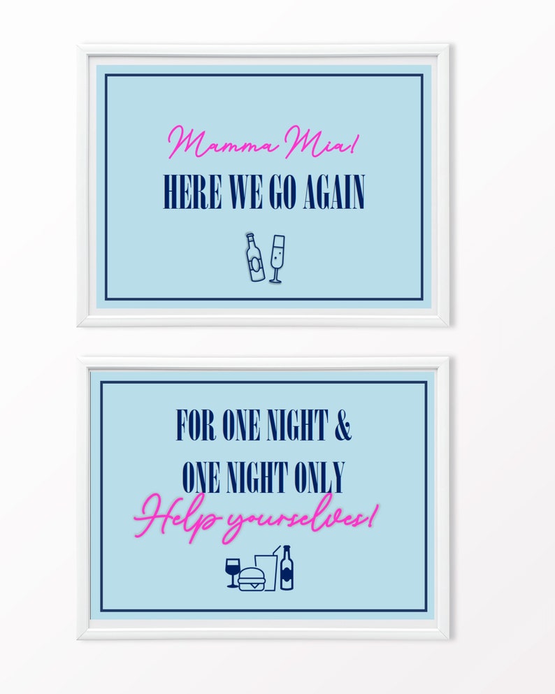 Mamma Mia Party Decorations Bundle / 26 Posters & Photobooth Props for ...