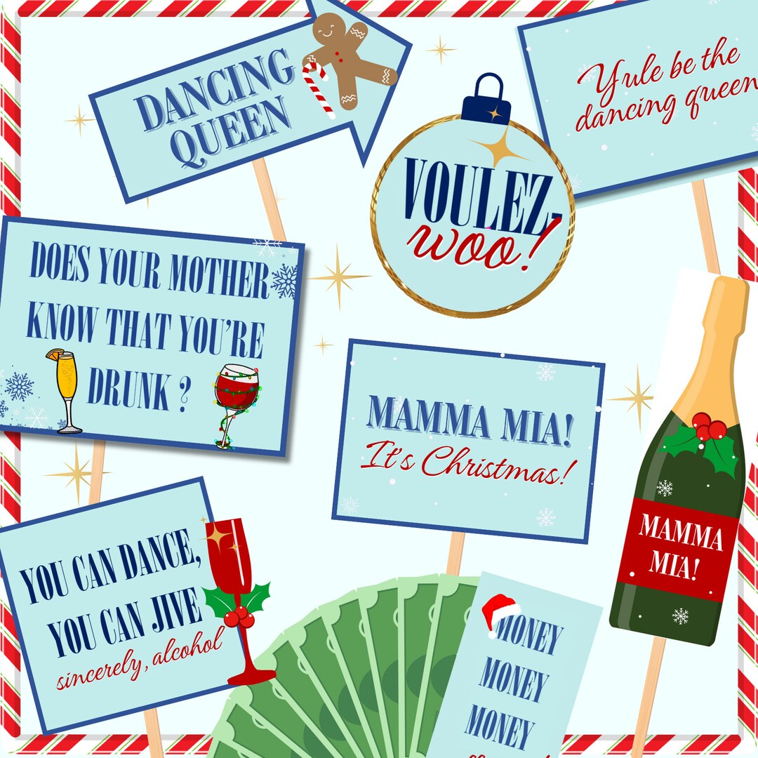 Mamma Mia Festive Edition | Christmas Party Photobooth Props ...