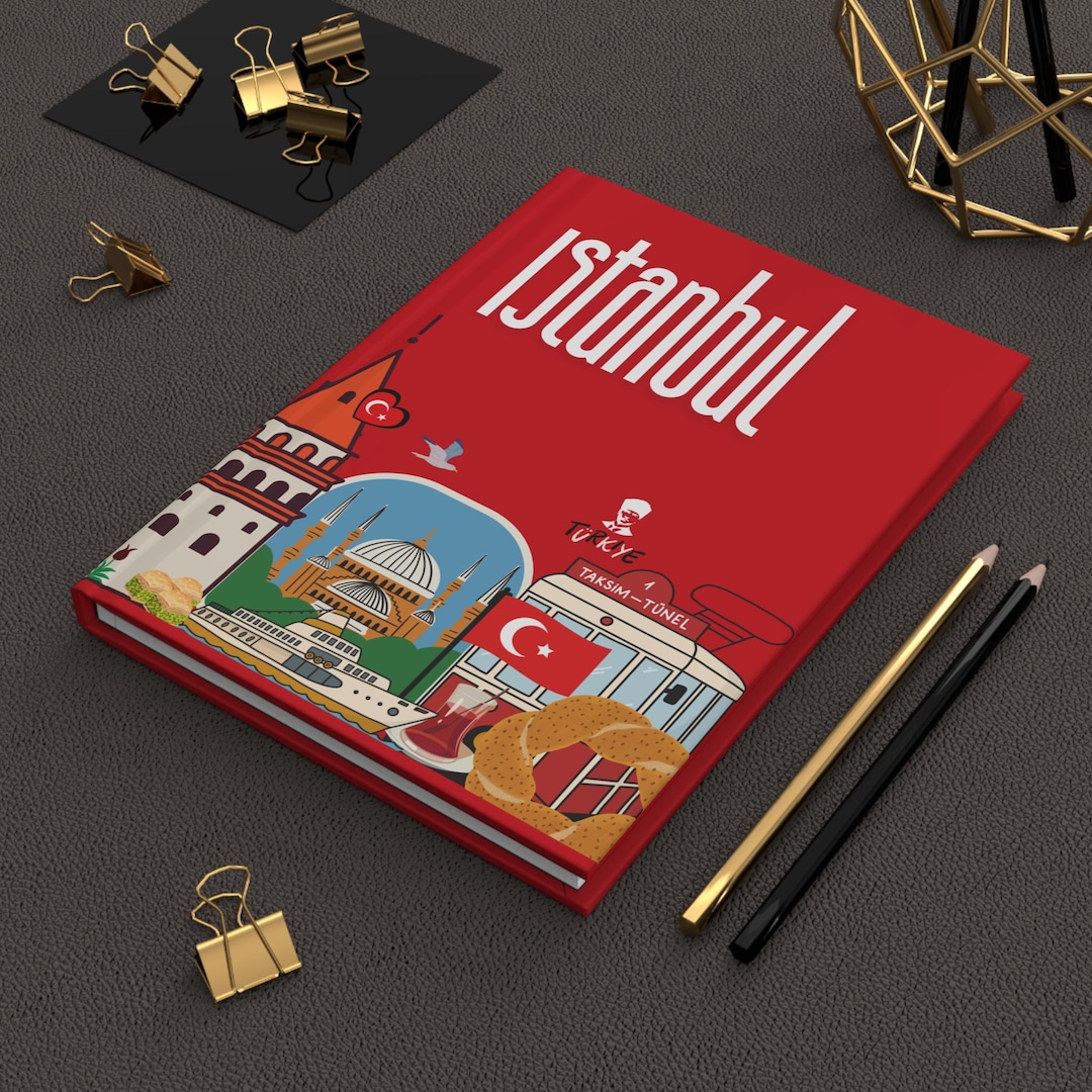 Istanbul-themed Hardcover Journal, Travel Diary, Gift for Travelers ...