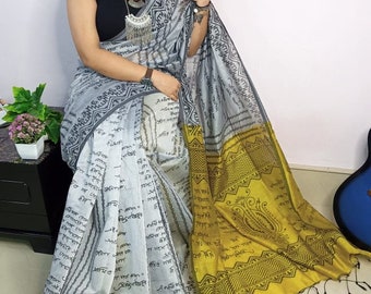 Handmade Handloom Hand Waving Cotton Jamdani Saree With BP Indian ...