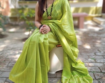 Handmade Handloom Hand Waving Cotton Jamdani Saree With BP Indian ...