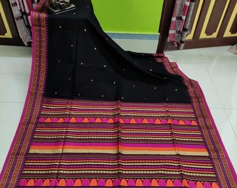 Handmade Handloom Hand Waving Cotton Jamdani Saree With BP Indian ...