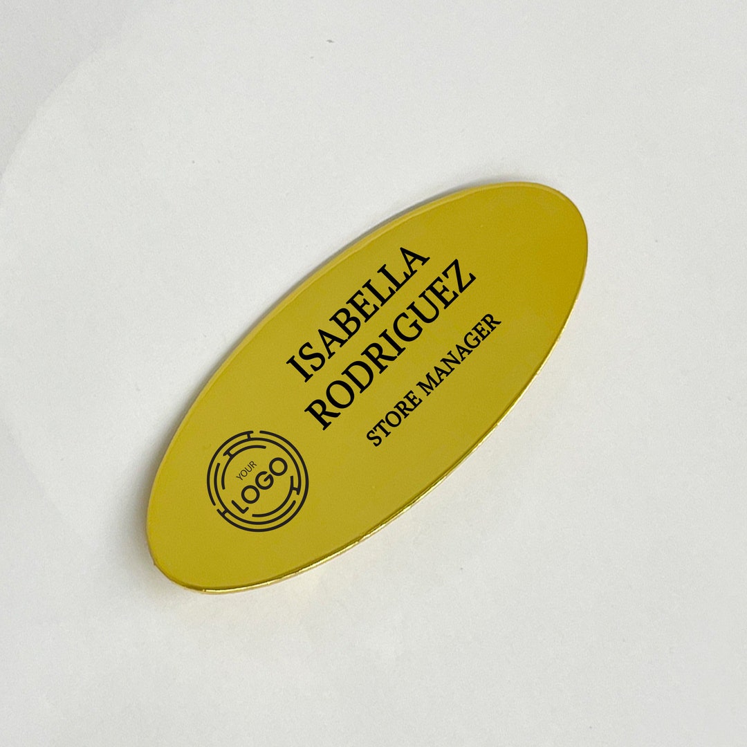 Custom Engraved Employee Name Tag, Personalized ID Tag for Work ...