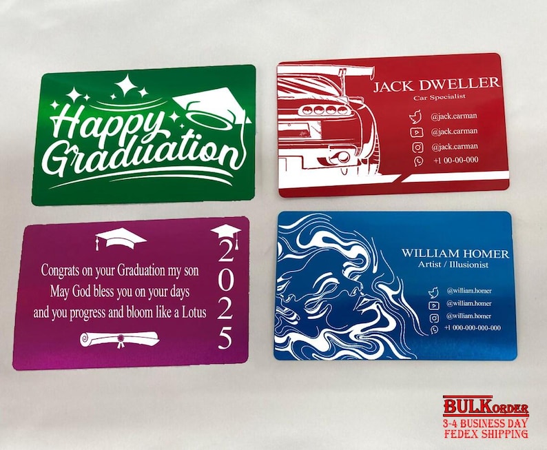 Custom Black Metal Business Card Engraved QR Code Wallet Insert ...