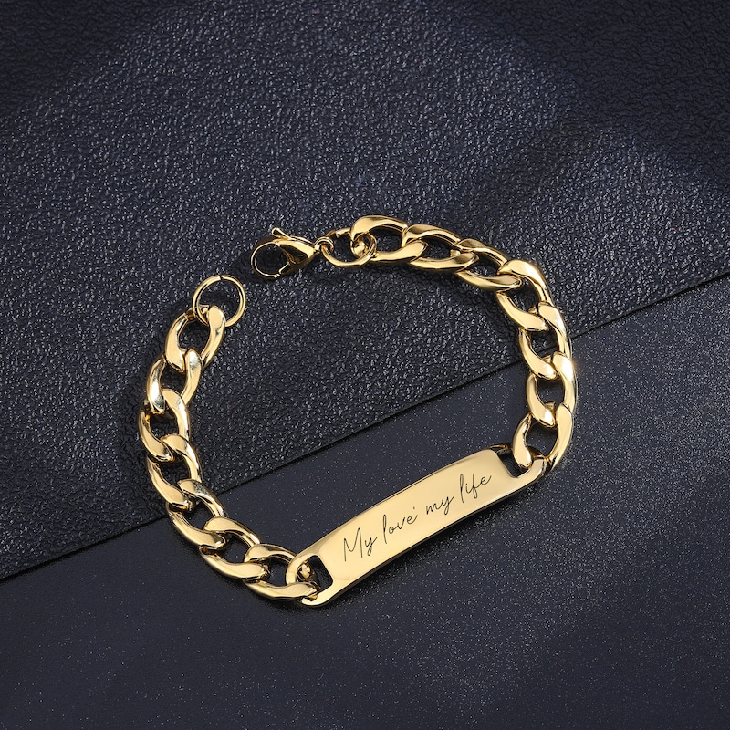 Gold Id Bracelet - Etsy