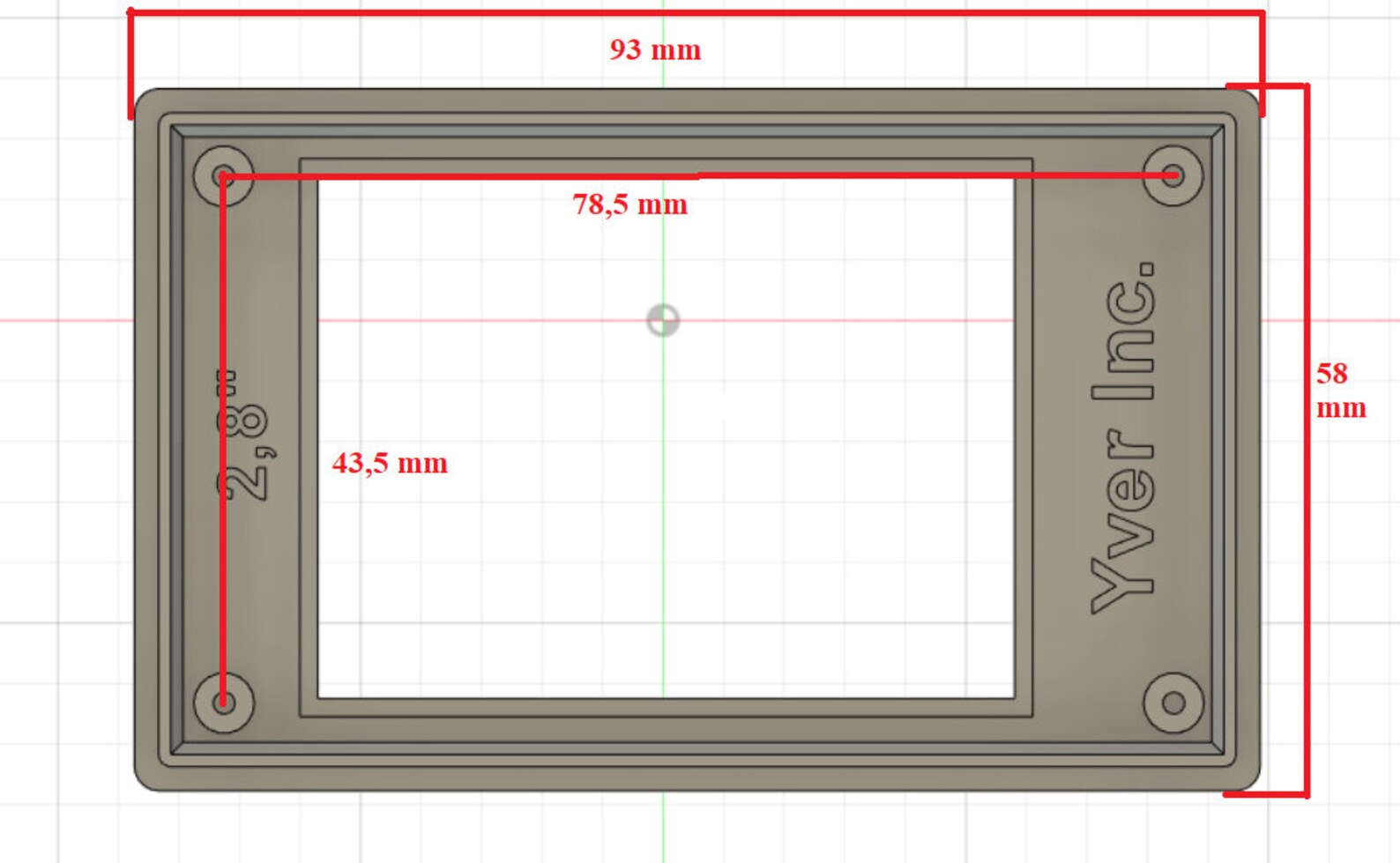 Bezel Nextion 2.8" 2, 8" Enhanced Basic NX3224T028 NX3224F028 Bezel FRAME Installation Lcd ...