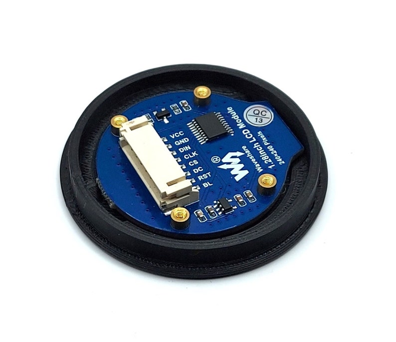 BEZEL Waveshare 1.28 1, 28 Gc9a01 Round LCD Display Frame Installation Mounting Enclosure Box ...
