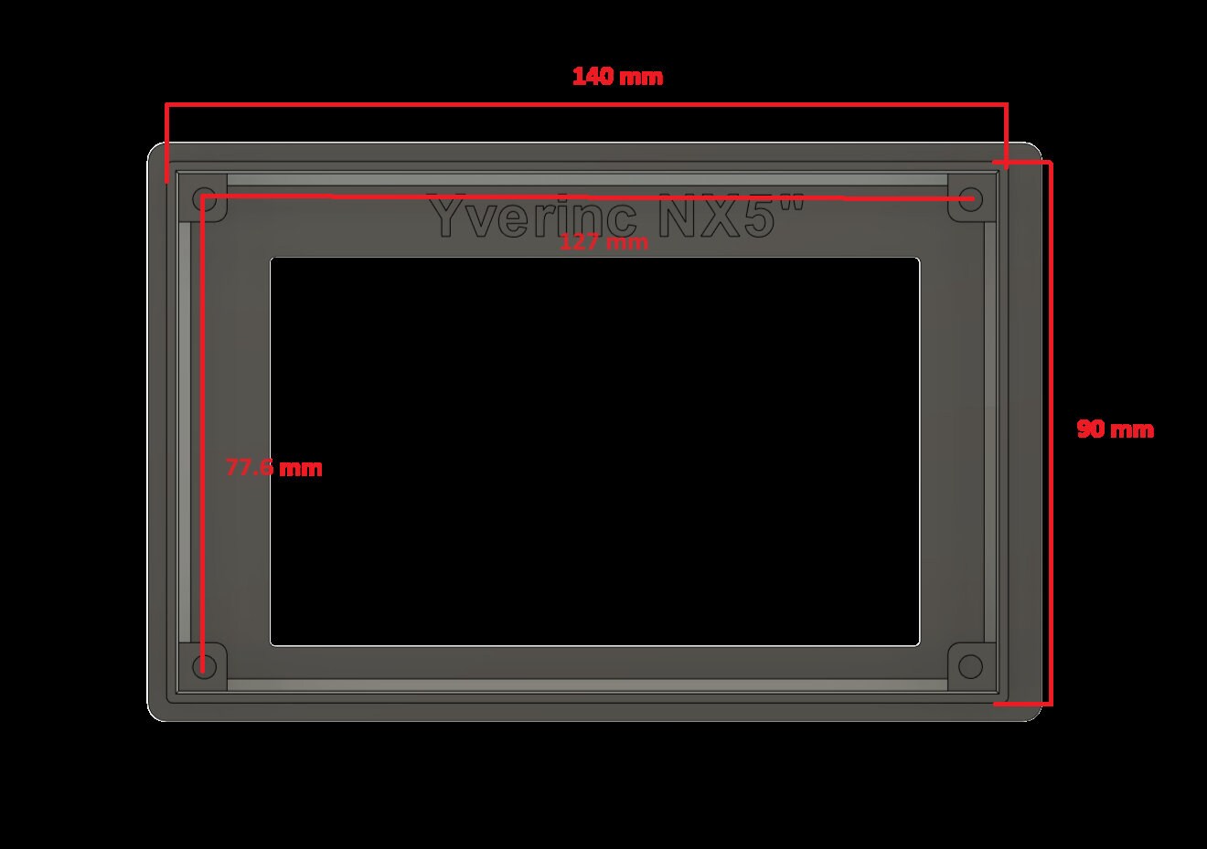 Bezel Nextion 5" Frame Installation LCD Display Enclosure MOUNTING ...