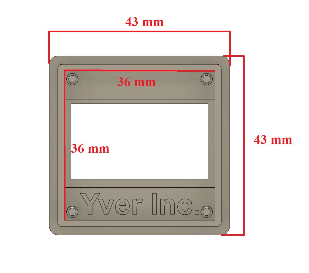 BEZEL OLED Display 1.3" 1,3" 1.30" 1,30" 128x64 I2c Ssh1106 Enclosure ...