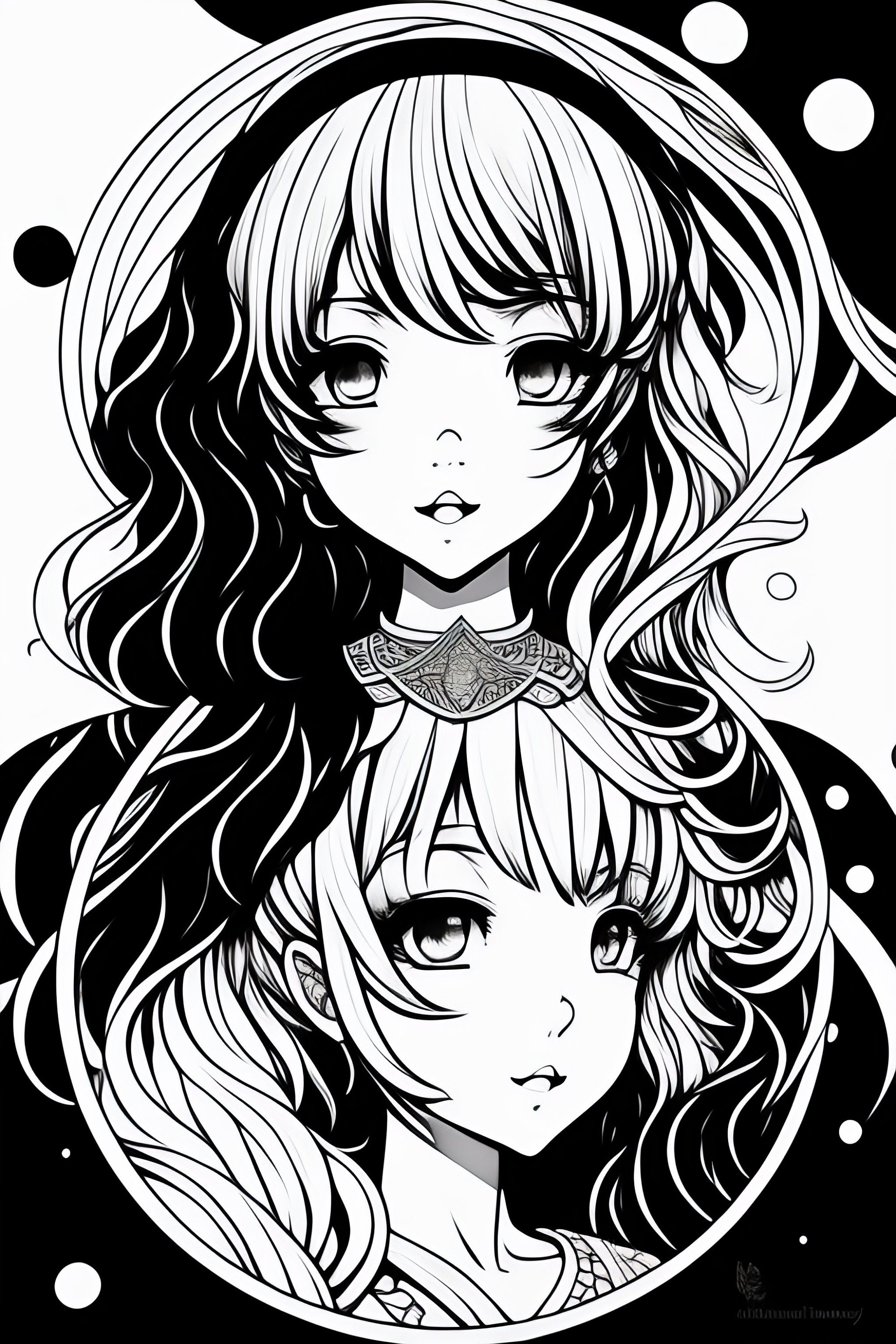 Printable Anime Coloring Book With 50 Unique Designs for All Ages ...