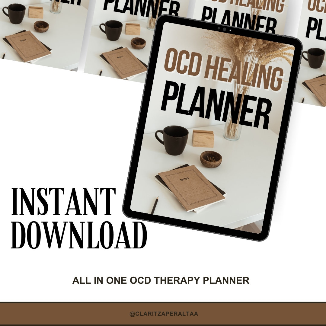 Digital OCD Workbook, OCD Therapy Planner, Ocd Worksheet, Ocd Support ...