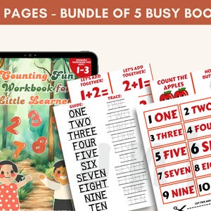 Busy Book Printable I Letter Tracing I Number Tracing I Counting I ...