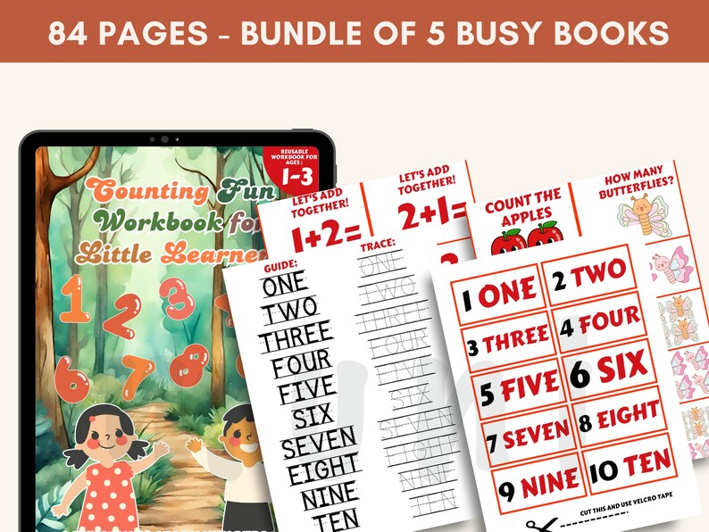 Busy Book Printable I Letter Tracing I Number Tracing I Counting I ...