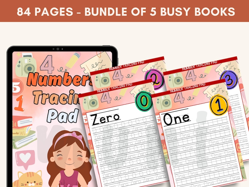 Busy Book Printable I Letter Tracing I Number Tracing I Counting I ...