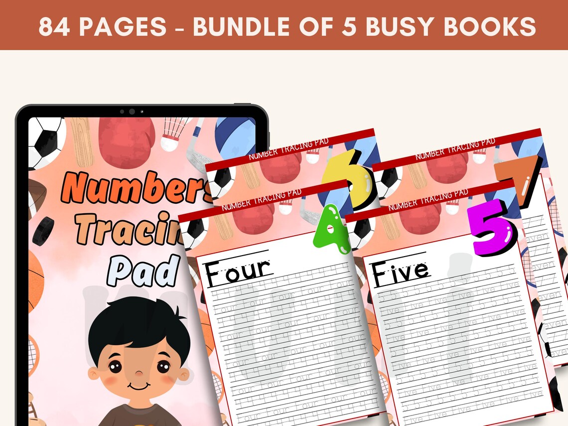 Busy Book Printable I Letter Tracing I Number Tracing I Counting I ...