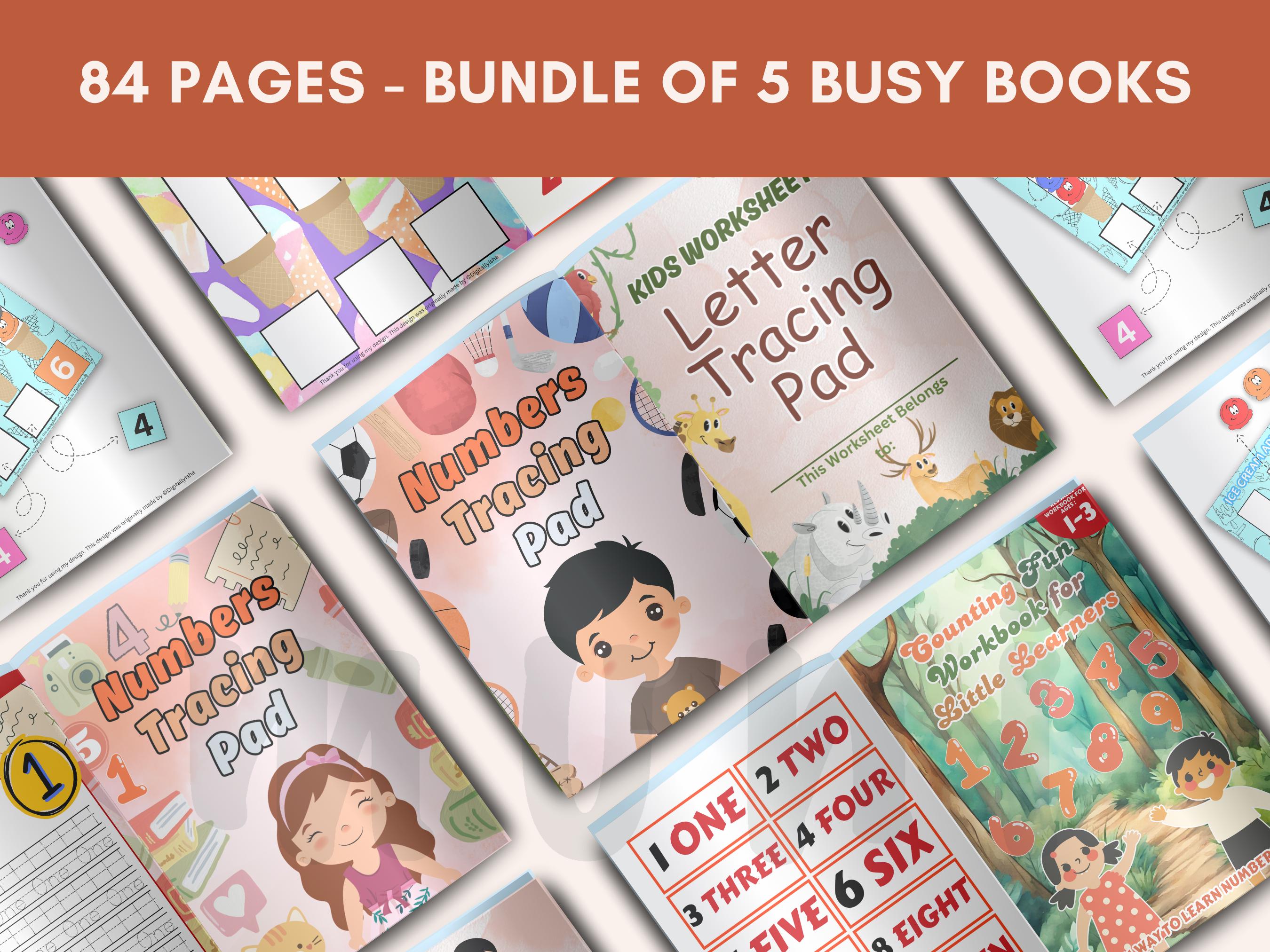 Busy Book Printable I Letter Tracing I Number Tracing I Counting I ...